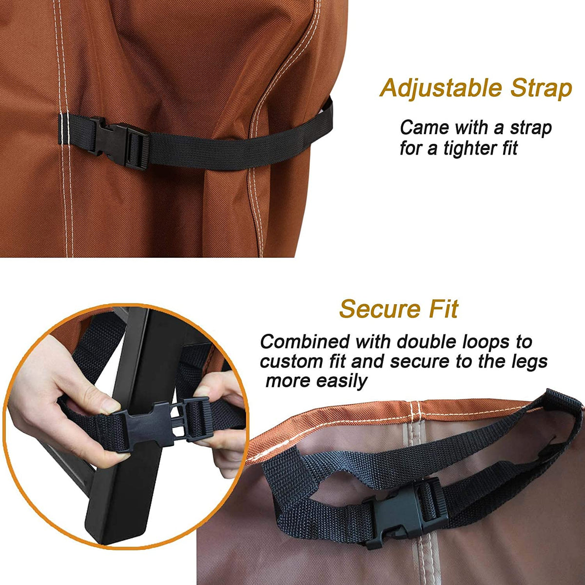 NettyPro Patio Stackable Chair Covers 2pack a set, Waterproof Outdoor ...